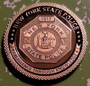 new york state highway patrol police department challenge art coin