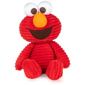 gund sesame street official cuddly corduroy elmo muppet plush, premium plush toy for ages 1 & up, red, 10.5”