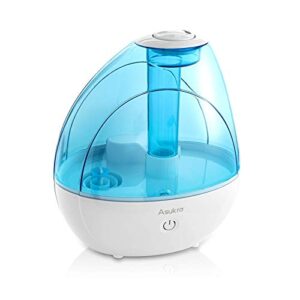 asukro ultrasonic cool mist humidifier, humidifiers for bedroom and babies, 360° adjustable rotation, auto shut off, 2l