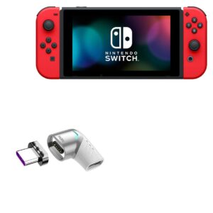 boxwave adapter compatible with nintendo switch - magnetosnap pd angle adapter, magnetic pd angle charging adapter device saver - metallic silver