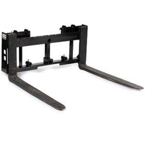 titan attachments skid steer pallet fork frame attachment, 60â€ fork blades, rate 4,000 lb, quick tach tractor, receiver hitch