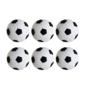 cabax foosball table replacement foosballs, 36mm game table size black and white tabletop soccer balls - 6 pack