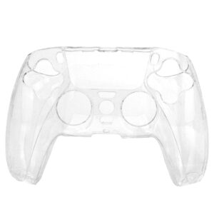 gamepad case for ps5 controller, clear controller skin anti-slip silicone rubber cover for ps5, gamepad handle grip for ps5 controller