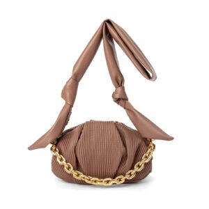 kingto knotted shoulder handbag purse for women trendy dumpling clutch cloud bag lightweight pouch bag