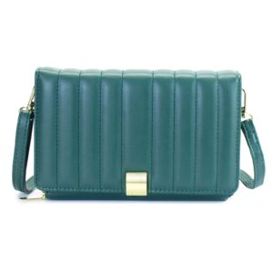 small crossbody bag shoulder purse handbag for women cellphone card holder wallet (green)