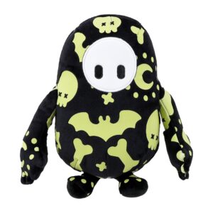 fall guys ultimate knockout small 8" collectible plush toy - glow in the dark spooky doodles