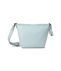 coach polished pebble leather small dufflette aqua one size