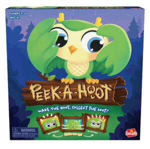 peek-a-hoot - race to collect your loot without angering the hoot - owl board game for kids, ages 4 and up, 2-4 players