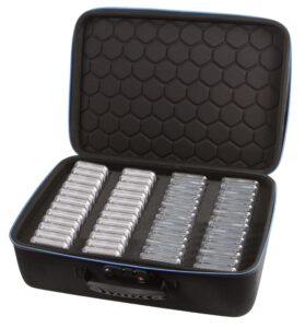 card titan pro graded coin case with 56 slots for pcgs or ngc graded coin slab - individual slots for graded coins - protects and perfectly fits ngc and pcgs coin cases - coin collection supplies