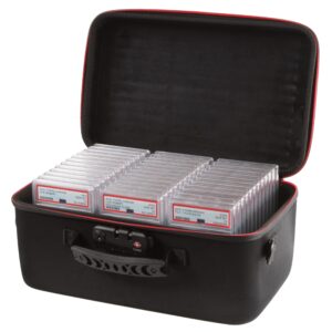 card titan pro graded card storage box - great csg & psa graded card case with zipper lock - 36 slot trading card storage box fits 36 psa or csg graded slabs and graded cards