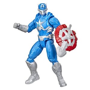 marvel avengers mech strike monster hunters captain america toy, 6-inch-scale action figure with accessory, toys for kids ages 4 and up