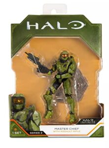 halo infinite world of halo 4" figures series 1 2 3 4 collection (choose figure) (master chief (w/ assault rifle - series 2))