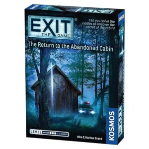 exit: the return to the abandoned cabin | exit: the game - a kosmos game | family-friendly, card-based at-home escape room experience | collaborative for 1 to 4 players, ages 12+