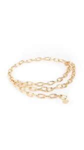 b-low the belt women's maisie chain belt, gold, one size