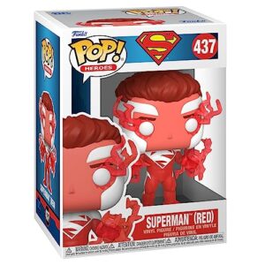 funko pop! heroes: dc - superman (red), fall convention exclusive