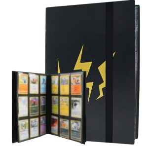 9 pocket trading card album ， scrapbook ， scrapbook trading cards album binder with 360 card capacity (black)