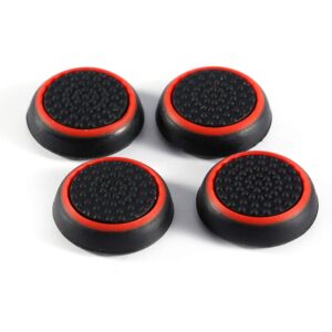 070 cover cap 4pcs replacement silicone controller thumb stick grip cover joystick cap for ps3 ps4 xbox thumb stick cover (red)