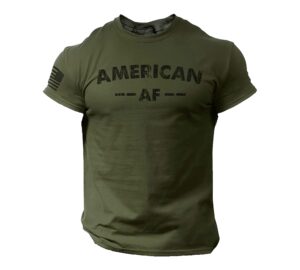 rogue style american af men's t-shirt (large, gray)