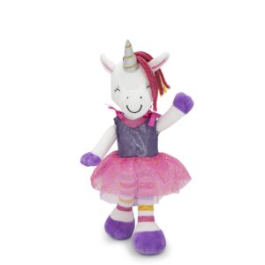 playtime by eimmie plushible plush rag dolls for girls - unicorn baby doll stuffed animals - toys for toddlers 4-6 years old - soft fabric body - unicorn for girls - 14 inch