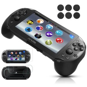 gorliskl hand grip handle joypad protective case with l2 r2 trigger button grip shell controller protective case for sony playstation ps vita 2000 psv 2000 ps vita slim.