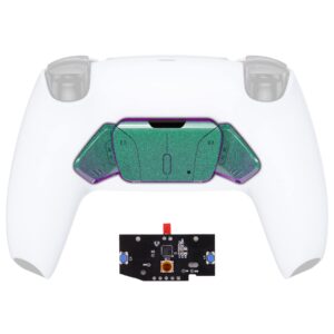 turn rise to rise4 kit – redesigned chamelon green purple k1 k2 k3 k4 back buttons & remap pcb board for ps5 controller extremerate rise & rise4 remap kit - controller & other accessories not included