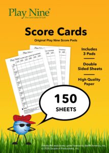 play nine: the card game of golf! original score cards- 3 pack