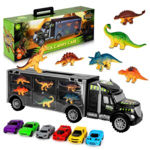 aokesi truck toys for toddler 3 4 5 6 years old boys, carrier truck vehicles toy set, birthday gift toys for for kids age 3-5