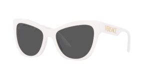 versace woman sunglasses white frame, dark grey lenses, 56mm