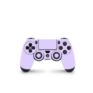 zoomhitskins compatible with ps4 controller skin, plain color solid one purple pastel, durable, vinyl, made in the usa