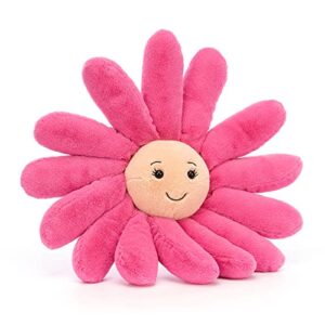 jellycat fleury gerbera flower stuffed animal, medium 14 inches | plant plush toy | classic children's gift