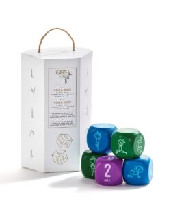 giftcraft 935508 yoga dice, set of 5, plastic, 4.3-inch height