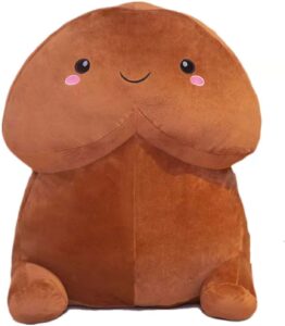 tbatquil funny prank plush toys cartoon fashion stuffed novelty pillow funny christmas festival gift (brown 7.8inch)