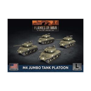 battlefront miniatures flames of war ww2: m4 jumbo tank platoon