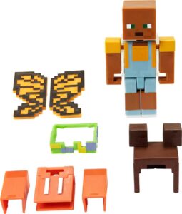 ​minecraft creator series fairy wings figure, collectible building toy, 3.25-inch action figure with accessories, gift for ages 6 years & older​