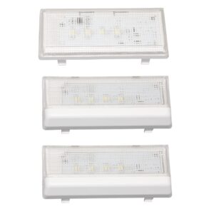 w10515058 x 1 pc and w10515057 x 2 pc refrigerators led light set with tapered lens and bezel for whirlpool, kenmore, maytag, kitchenaid, 3021142 ap6022533 ps11755866 (3 pc) ps11755866 (2 pc)