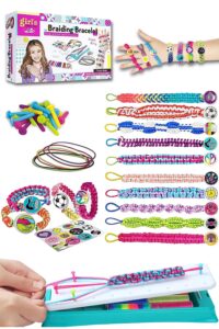 toytion friendship bracelet kit for teen girls, diy charm bracelet loom making kits toys for 6 7 8 9 10 11 12 year old girls, arts and crafts jewelry maker tools, multicolor, m, mbk-291