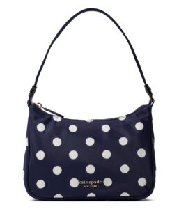 kate spade new york sam the little better sunshine dot printed fabric small shoulder bag rich navy multi one size