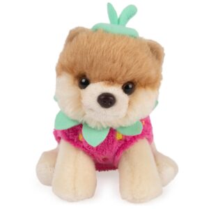 gund boo, the world’s cutest dog strawberry plush toy, pomeranian stuffed animal for ages 1 and up, spring decor, 5”