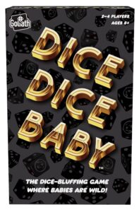 goliath dice dice baby game - dice bluffing game where babies are wild - ages 8 and up, 2-4 players