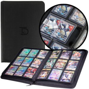 topdeck 200 toploader binder - 9 pocket card binder album - tcg secure storage sleeves - compatible with yugioh, magic the gathering, pokemon and more - trading and sports card holder