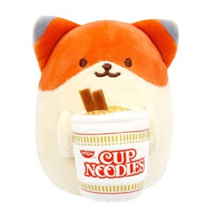 anirollz stuffed animal - cup noodles foxiroll, soft toy plush doll, officially licensed nissin product, birthday gift, safe for children