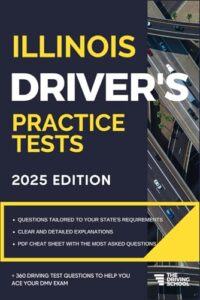 illinois driver’s practice tests: + 360 driving test questions to help you ace your dmv exam. (practice driving tests)