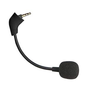 gonoloway replacement game mic 3.5mm to microphone boom compatible for kingston cloud 2 ii cloud core cloud pro cloudx ps4 xbox one nintendo switch computer pc gaming headsets (black)