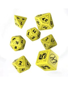 q-workshop cyberpunk red dice set danger zone, various