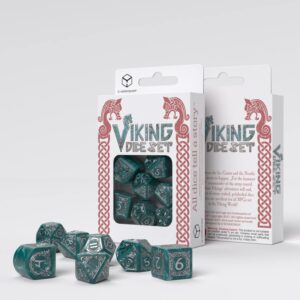 q-workshop viking rpg dice set mjolnir