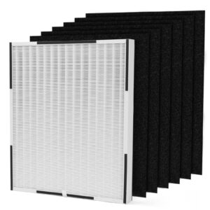 fmdzfl 510/450 replacement filter compatible with whirlpool whispure 8171434k/1183054k, for ap450, ap510, ap51030k, wp500p, wp500, ap45030k, wp1000 purifier, 1 hepa filter + 5 carbon pre-filters