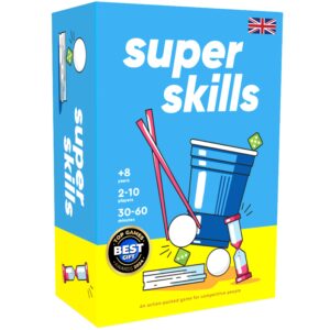 super skills - action game for competitive people - beat your friends at 120 challenges - fun group activity for family night or party with kids, teen