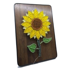 faynore diy string art for kids adult creative diy craft kit with all necessary accessories and frame - home wall decorations tabletop decor - gifts for women children (8.2" x 11.8") (sunflower)