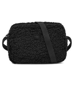 ugg women's janey ii sherpa handbag, black, one size