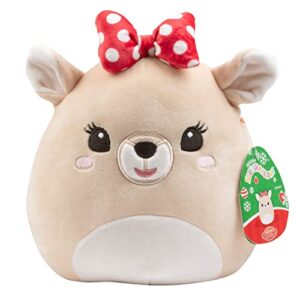 squishmallows 8-inch clarice the reindeer - official jazwares plush - collectible soft & squishy stuffed animal toy - add to your squad - gift for kids, girls & boys